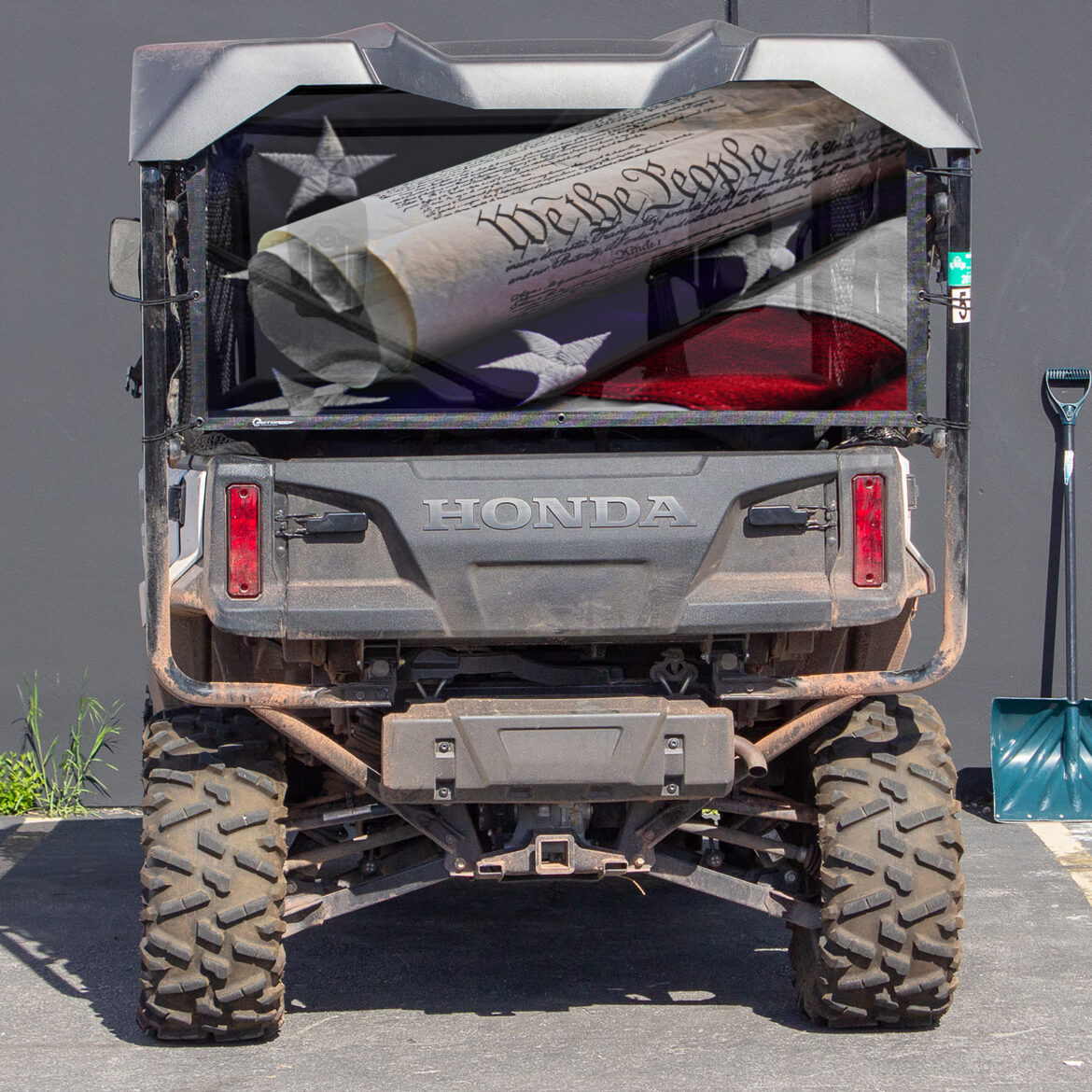 UTV-Golf Cart Rear Dust Screen-Old Glory – Outlaw Trucking Supply