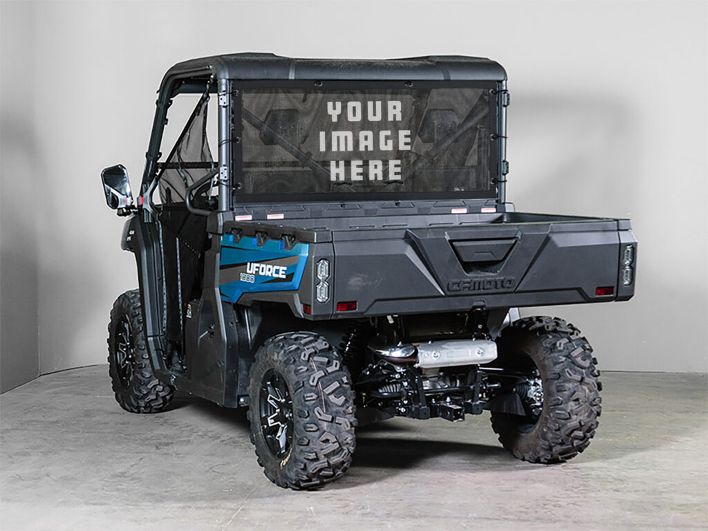 UTV/Side by Side Rear Dust Screen-CUSTOM IMAGE - Outlaw Trucking Supply